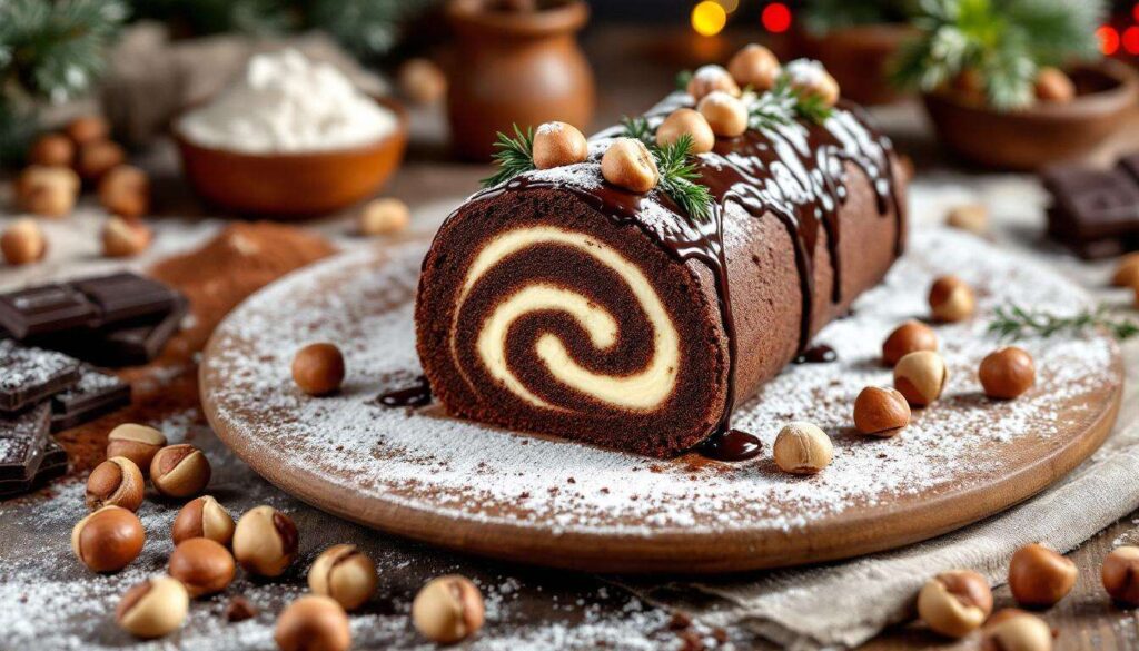 Roulé chocolat noisette : le dessert de Noël qui allie gourmandise et ...